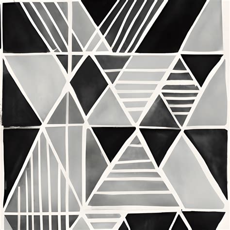Contemporary Geometric Painting Black Lines Intersecting Creative Fabrica