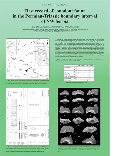 Pdf First Record Of Conodont Fauna In The Permian Triassic Boundary Interval Of Nw Serbia