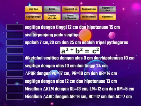 Latihan Pythagoras Padankan