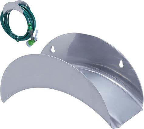 Tuinslanghouder Muur 30 Meter 1 2 Inch Grijs Metaal Waterslanghouder