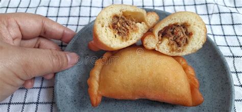 Panada Bread Indonesian Fried Snack Food Photography Stock Image