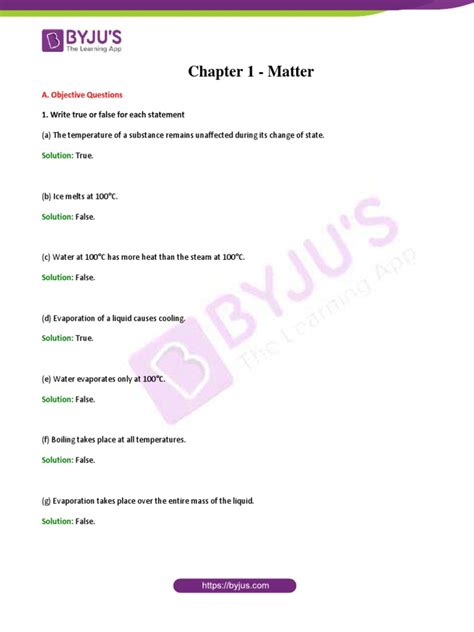 Icse Class 8 Physics Selina Solution Chapter 1 Matter Pdf Icse Class 8 Physics Selina Solution Chapter 1 Matter Pdf
