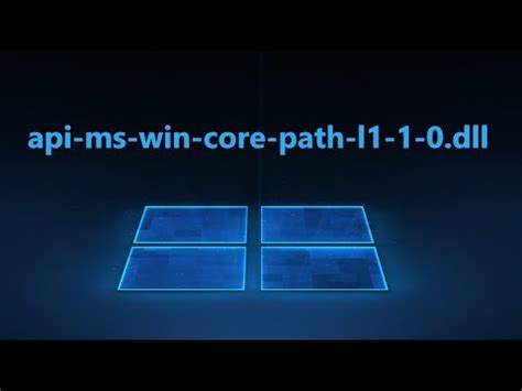 api ms win core path l dll отсутствует в Windows YouTube