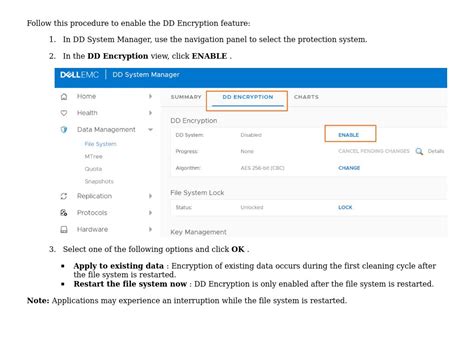 Enabling Dd Encryption Powerprotect Dd Series Appliances Encryption