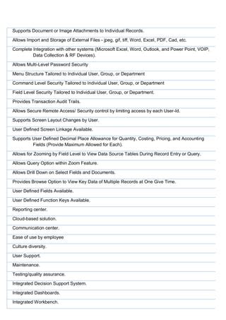 Process Of An Erp System PDF