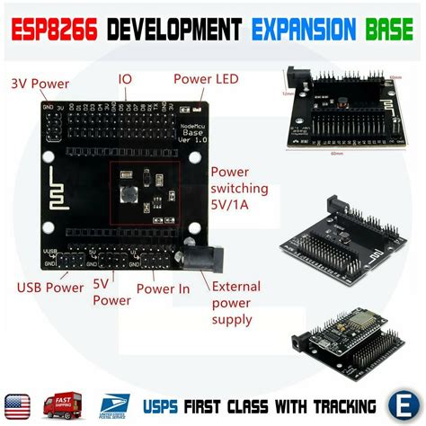 Esp8266 V3 Breakout Base Board Mcu Module Nodemcu Diy Breadboard