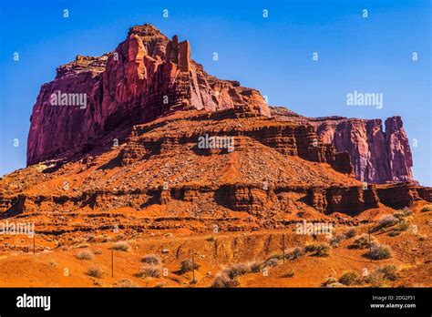 Colorful Red Rock Formation Canyon Cliff Desert Monument Valley Utah
