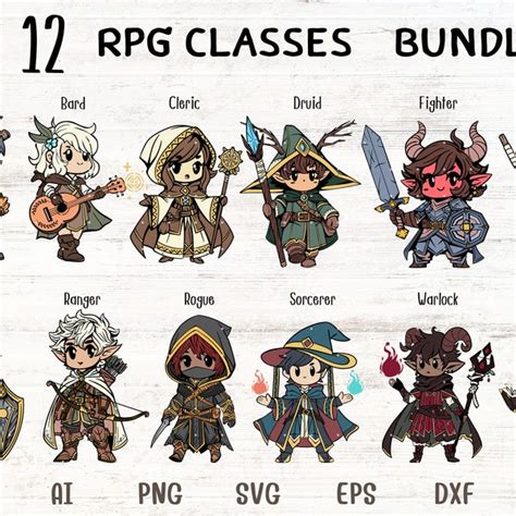 Dnd Classes Svg Files Etsy