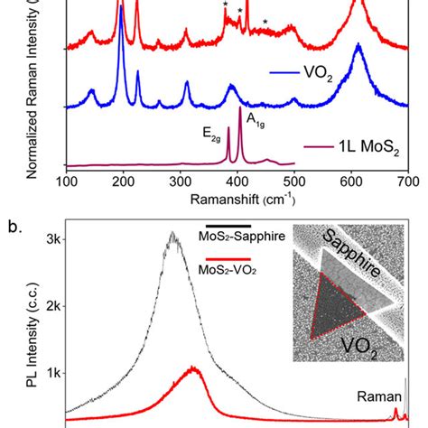 A Raman Spectra Shows The Characteristic Peaks Of Mos2 Monolayer