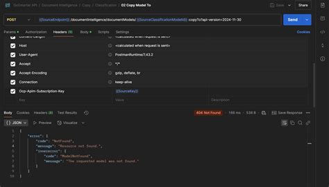 Document Intelligence Classification Model Copy Not Working