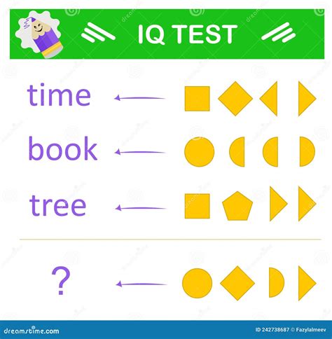 Intelligence Puzzle What Word Should Be Instead Of A Question Mark Iq Test Stock Vector