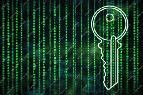 Premium Photo Abstract Digital Key On Dark Coding Language Background