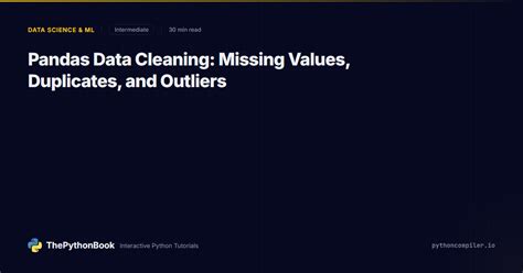 Pandas Data Cleaning Missing Values Duplicates And Outliers