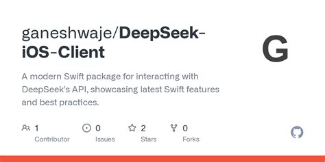github ganeshwaje deepseek ios client a modern swift package for
