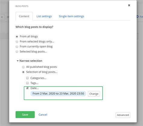 Mvc Customize Narrow Selection Based On Date For Blog Post Widget Progress Community