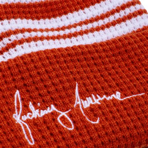 Fucking Awesome Cursive Waffle Cuff Beanie Orange Orchard Skateshop