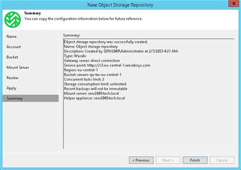 Step 8 Finish Working With Wizard User Guide For VMware VSphere