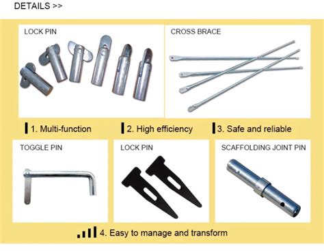 4mm 5mm Thickness Scaffolding Accessories Safety Lock Pin Scaffolding