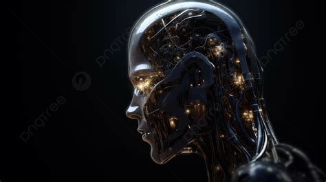 조명과 기어가 있는 로봇 헤드 인공 지능 과학 기술 고화질 사진 사진 헬멧 배경 일러스트 및 사진 무료 다운로드 Pngtree