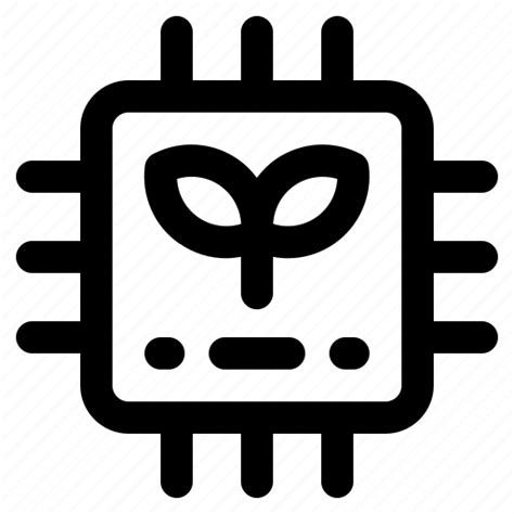 Processor Plant Technology Computing Science Icon Download On