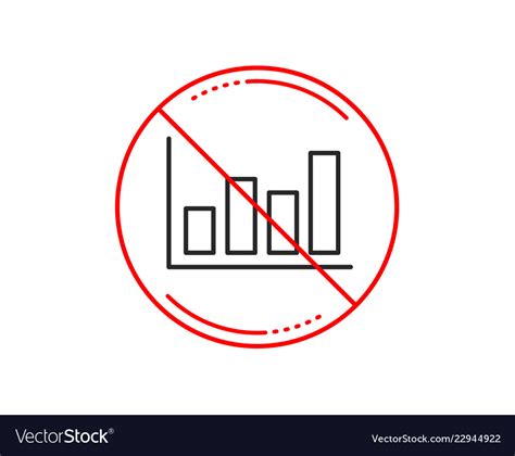 Histogram Chart Line Icon Financial Graph Vector Image