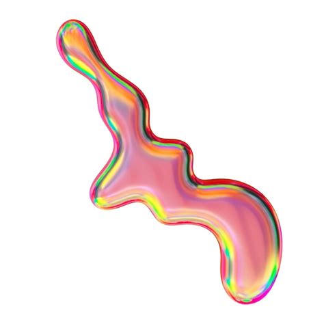 premium photo chrome shape with retro gradient colors 3d rendering