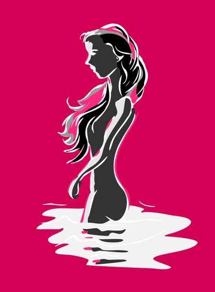 Bathing River Naked Art Stock Vectors And Vector Art Shutterstock
