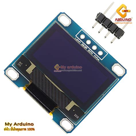 จอแสดงผล oled 128x64 v1 0 แบบ i2c ขนาด 0 96นิ้ว สีน้ำเงิน ssd1306 ขาย arduino อุปกรณ์ arduino