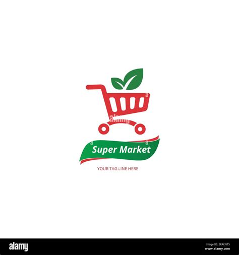 Supermarket Design Logo Supermarket Grocery Cart Brand Logo Design
