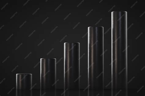 Premium Photo Upward Trend Chart Five Columns Black Style