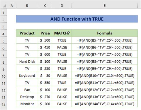 How To Use True Function In Excel 10 Ideal Examples