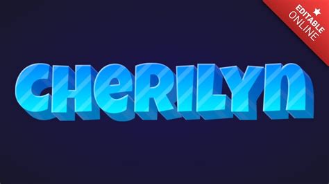 Cherilyn Blue Space 3d Text Effect Generator