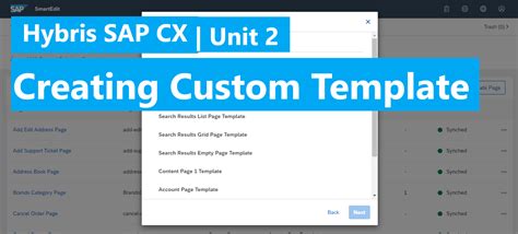 Sap Hybris Tutorial Cms Create Custom Template Unit 2 Pinestran
