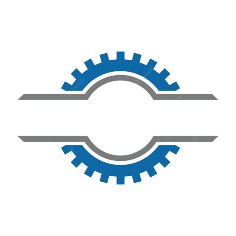 대칭 톱니바퀴 로고 요소 프리미엄 벡터