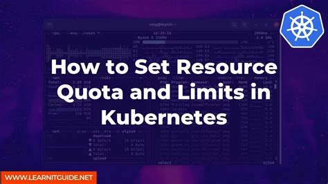 how to set resource quota and limits in kubernetes