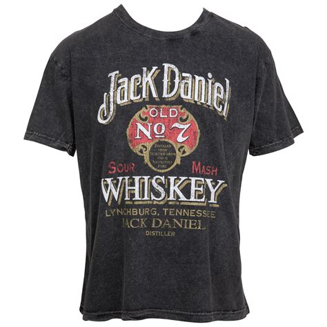 Jack Daniels Sour Mash Vintage Poster Mens Black T Shirt