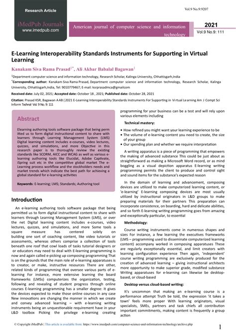 Pdf E Learning Interoperability Standards Instruments For Supporting In Virtual Learning