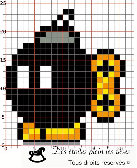 Modelos De Pixel Art Mario Facil Mario Pixel Art Grid Easy Super