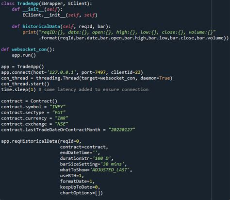 historical options and futures data using tws api