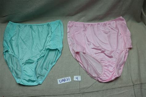 Vintage Nylon Panties Retro Pin Up Teal Pink Size 10 … Gem