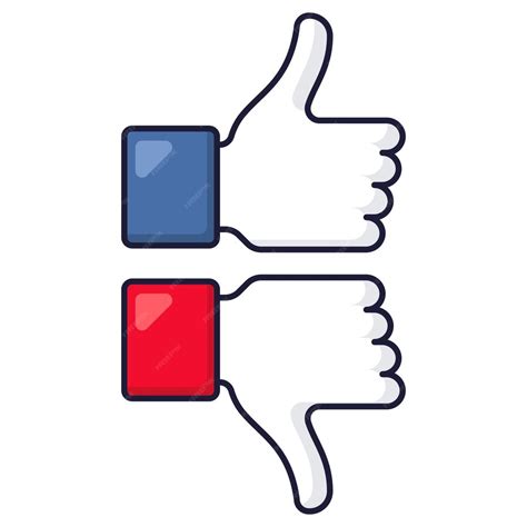 엄지 손가락을 위아래로 무료 벡터