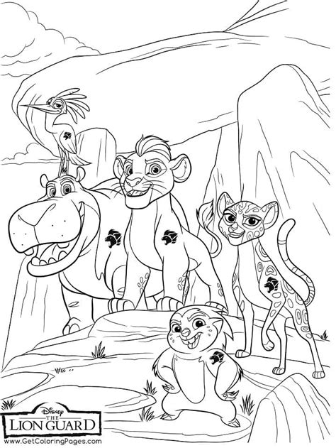 The Lion Guard Characters Coloring Page Download Print Or Color