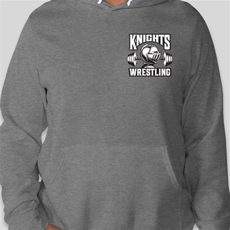 Nordonia Knights Hoodie Gray Longwood Wrestling Club