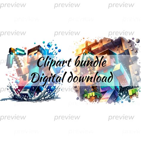 Epic Minecraft Art Sale Diamond Pickaxe Adventures Unique Prints Of