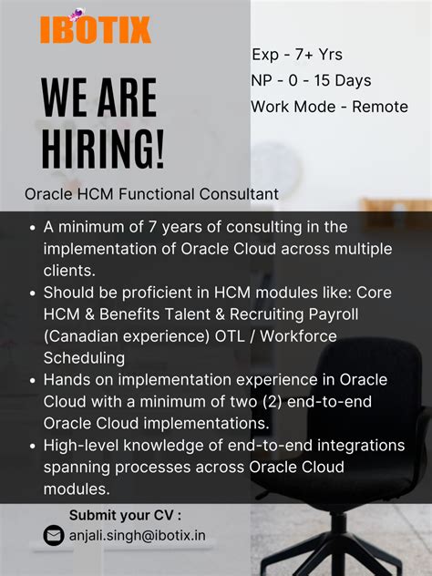 Ibotix Llp On Linkedin Oraclehcm Oraclejobs Oraclehcmcloud Oraclefunctional Oraclehcmcloud…