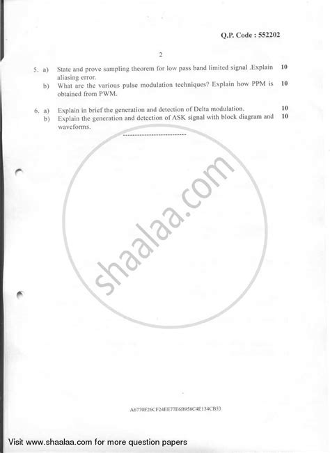 Principles Of Analog And Digital Communication 2016 2017 Be It Information Technology Semester