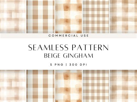 Gingham Beige And White Texture Clipart Check Backgrounds Seamless Pattern Png Clip Art