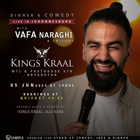 Book Tickets For Dinner And Comedy With Vafa Naraghi And Friends Live In