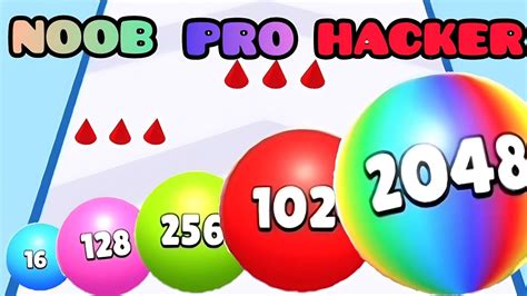 NOOB Vs PRO Vs HACKER In Merge Race 2048 YouTube