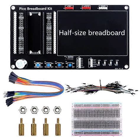 Pico Breakout Breadboard Kit With Led Lights Buttons Buzzer For Raspberry Pi Fruugo Uk